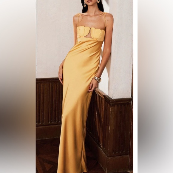 Commense | Dresses | Commense Gold Gown | Poshmark